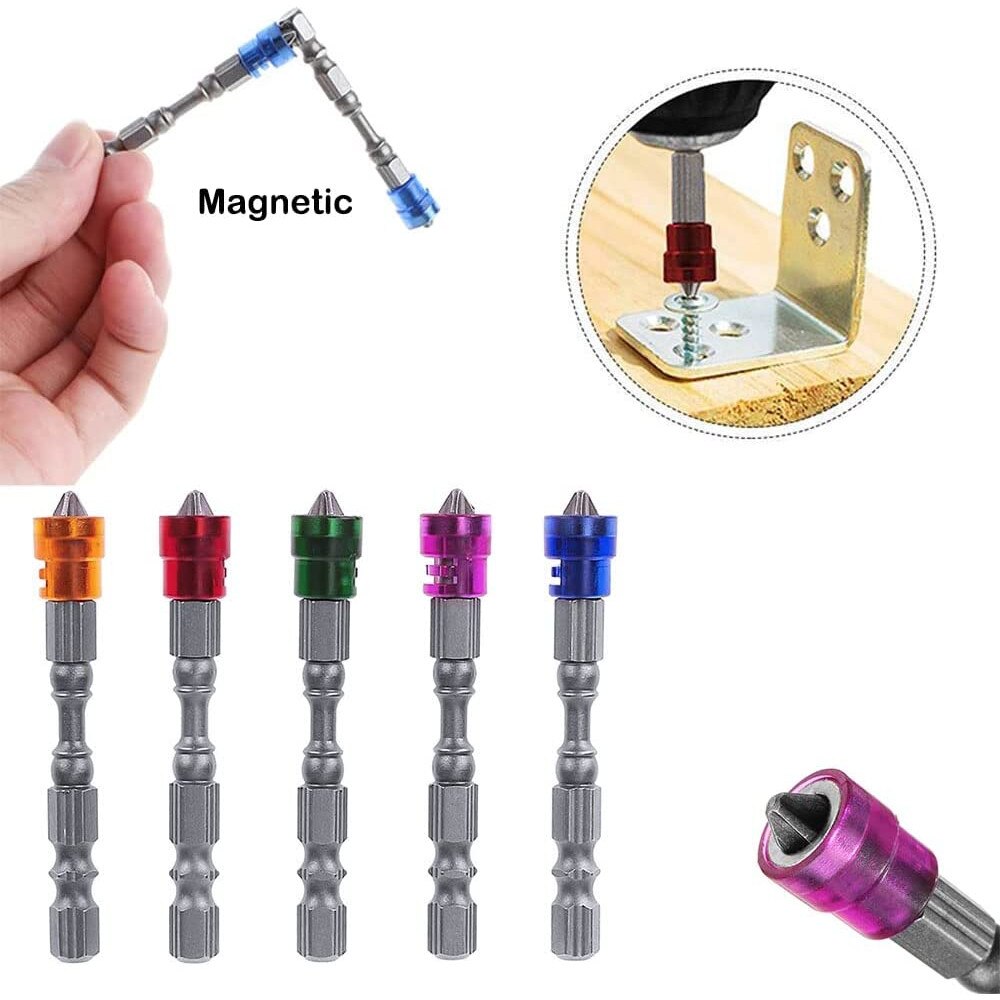 Bit de surubelnita magnetica pentru gips-carton, Otel, 1/4", 5 buc ...