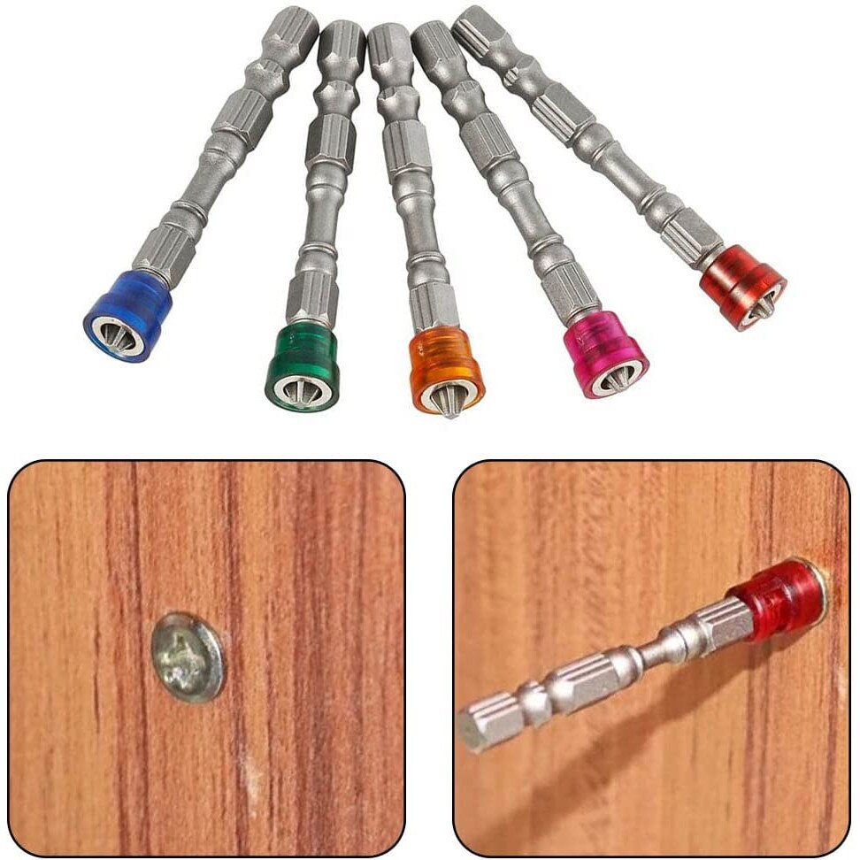 Bit de surubelnita magnetica pentru gips-carton, Otel, 1/4", 5 buc ...