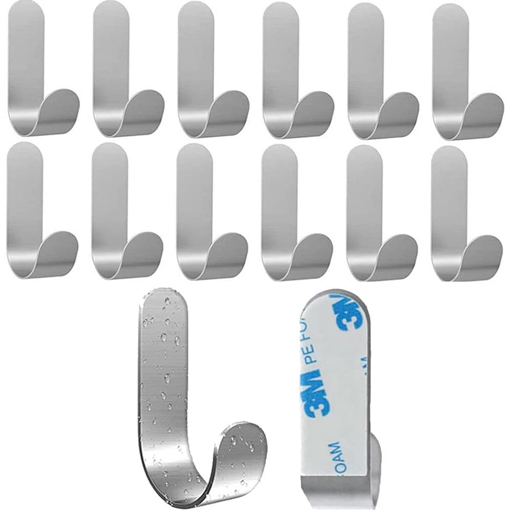 Set 12 carlige, Inox, 6x2 cm, Argintiu - eMAG.ro