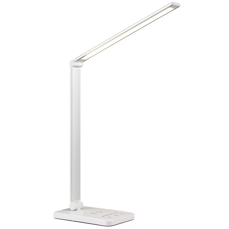 Lampa de birou LED, Port USB, Alb - eMAG.ro