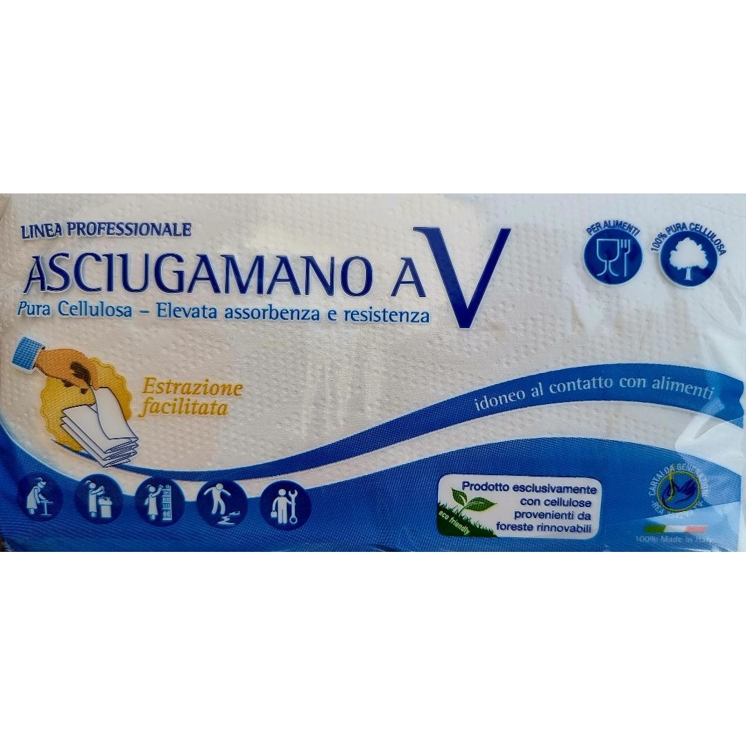 Prosop hartie pliabil in V, linie profesionala, albe, 21x21.5 cm ...