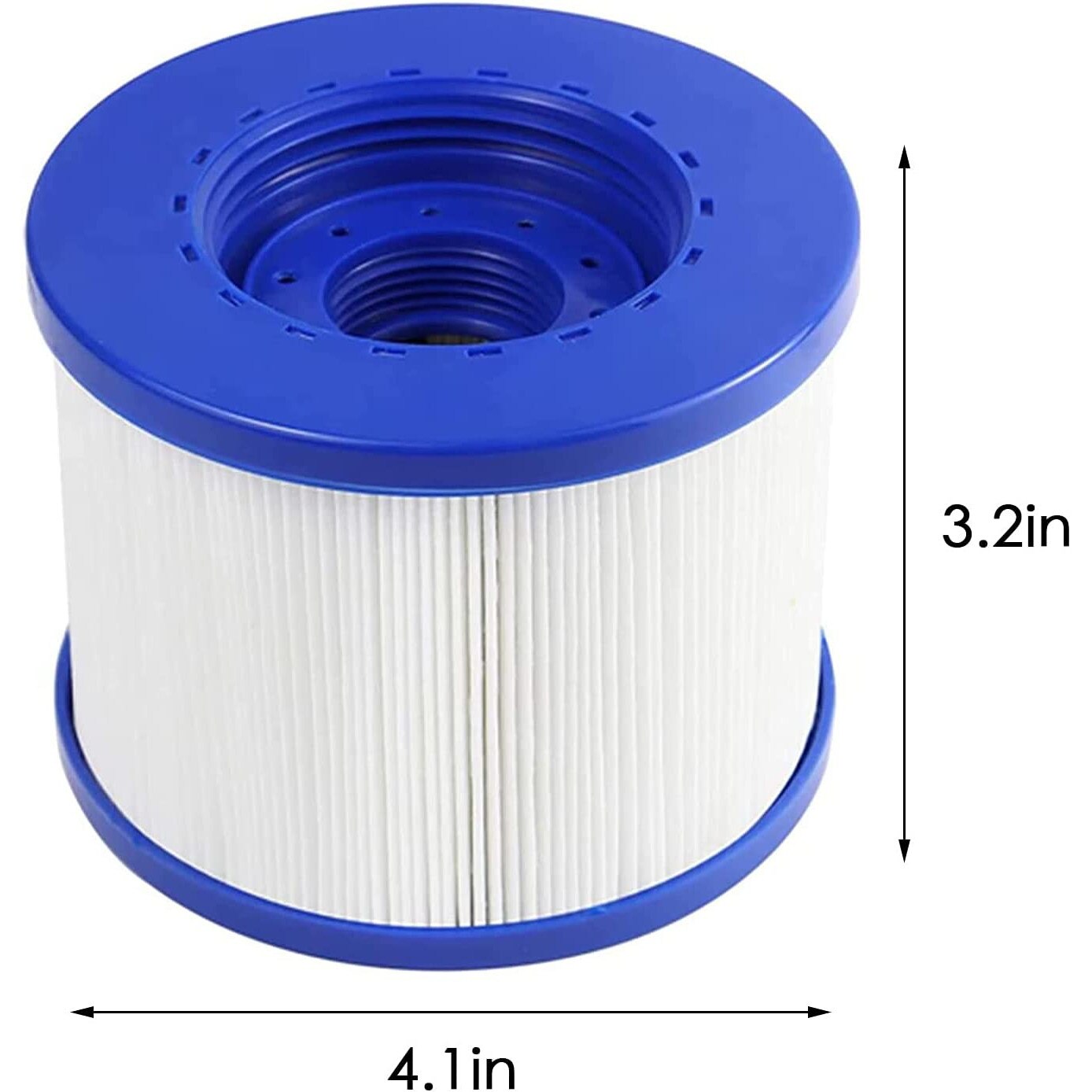 Filtru de piscina, Plastic, 105x60x82 mm, 150 g, Albastru/Alb - eMAG.ro