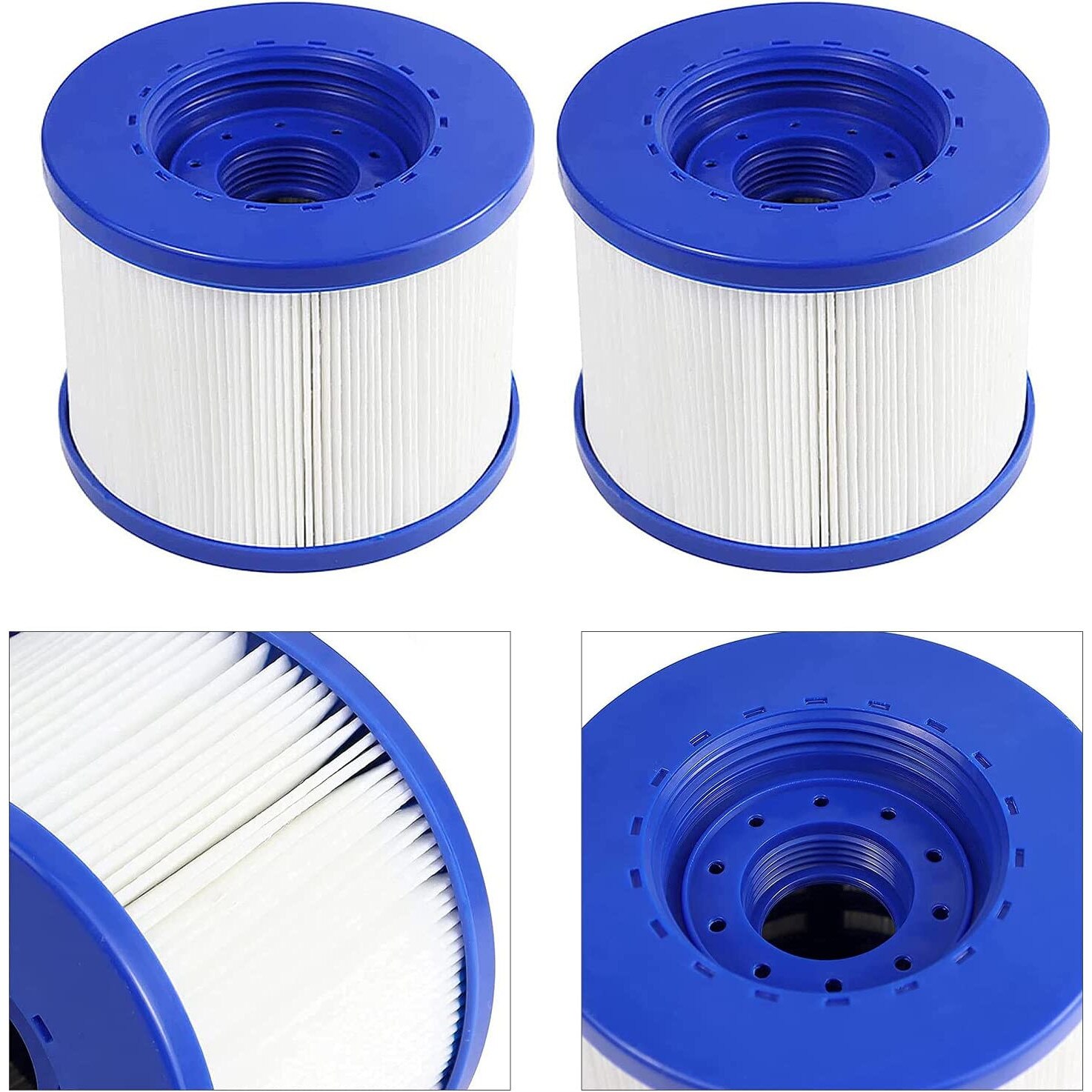 Filtru de piscina, Plastic, 105x60x82 mm, 150 g, Albastru/Alb - eMAG.ro