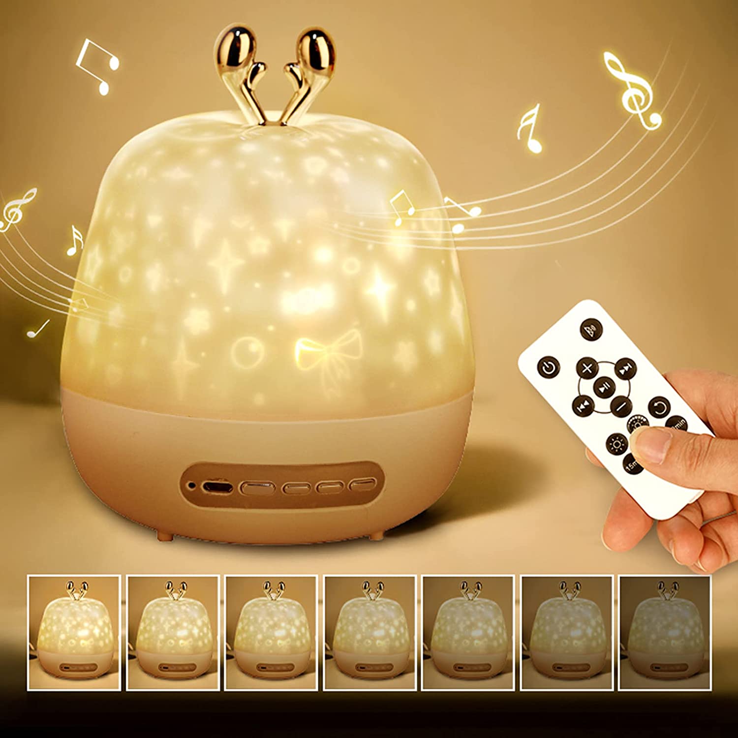 Proiector Star Sky, Rotire 360, Alb - eMAG.ro