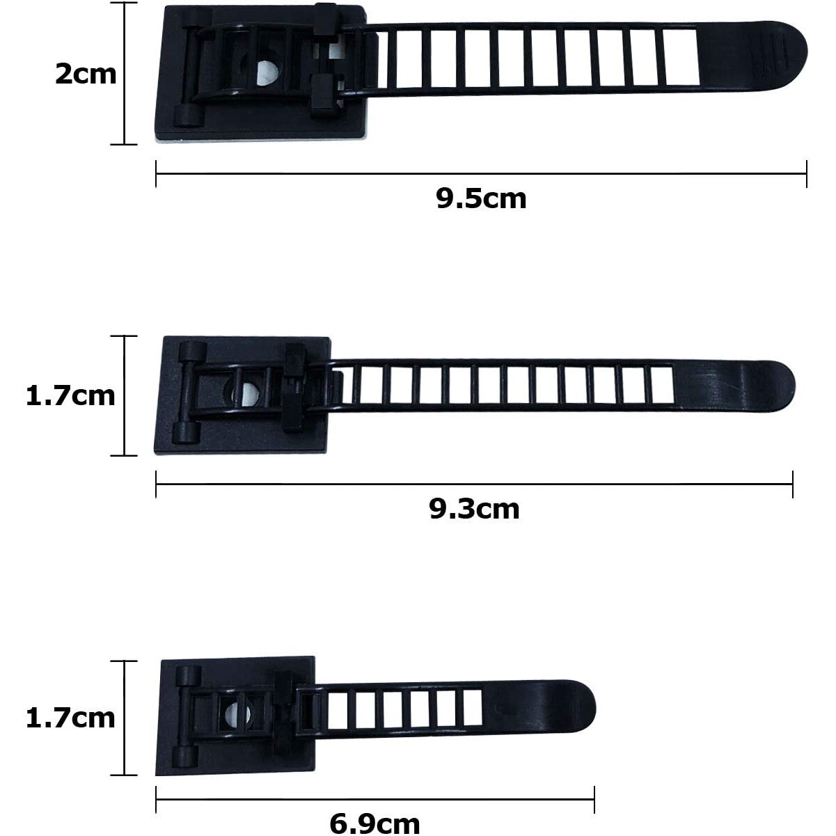 Set 60 coliere cabluri, Nylon, Negru - eMAG.ro