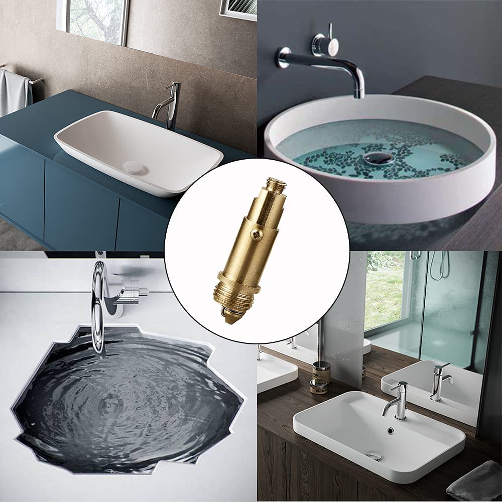 Set 3 suruburi cu arc pop-up pentru scurgere chiuveta, Alama, Auriu ...