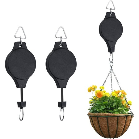 Set 2 scripeti extensibili, ABS/Nylon, 7.6 x 3.5 x 20 cm, Negru ...