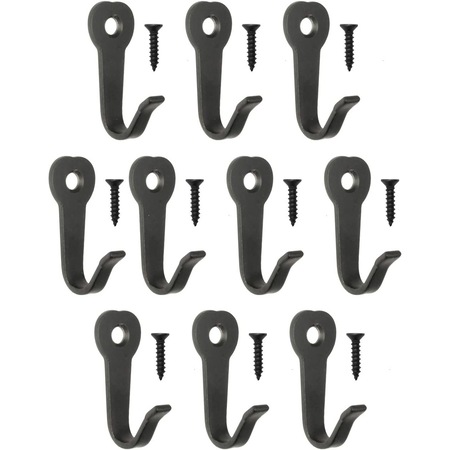 Set 10 Carlige clasice, Fier, 39 x 16mm, Negru - eMAG.ro
