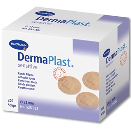Plasture rotund Hartmann, DermaPlast Sensitive, 200 bucati - eMAG.ro