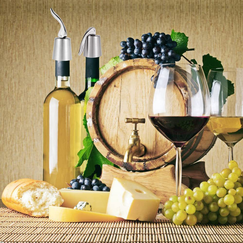 Set 3 dopuri sticle, Inox, Pentru vin spumant/sampanie, 4.1 x 9 cm ...