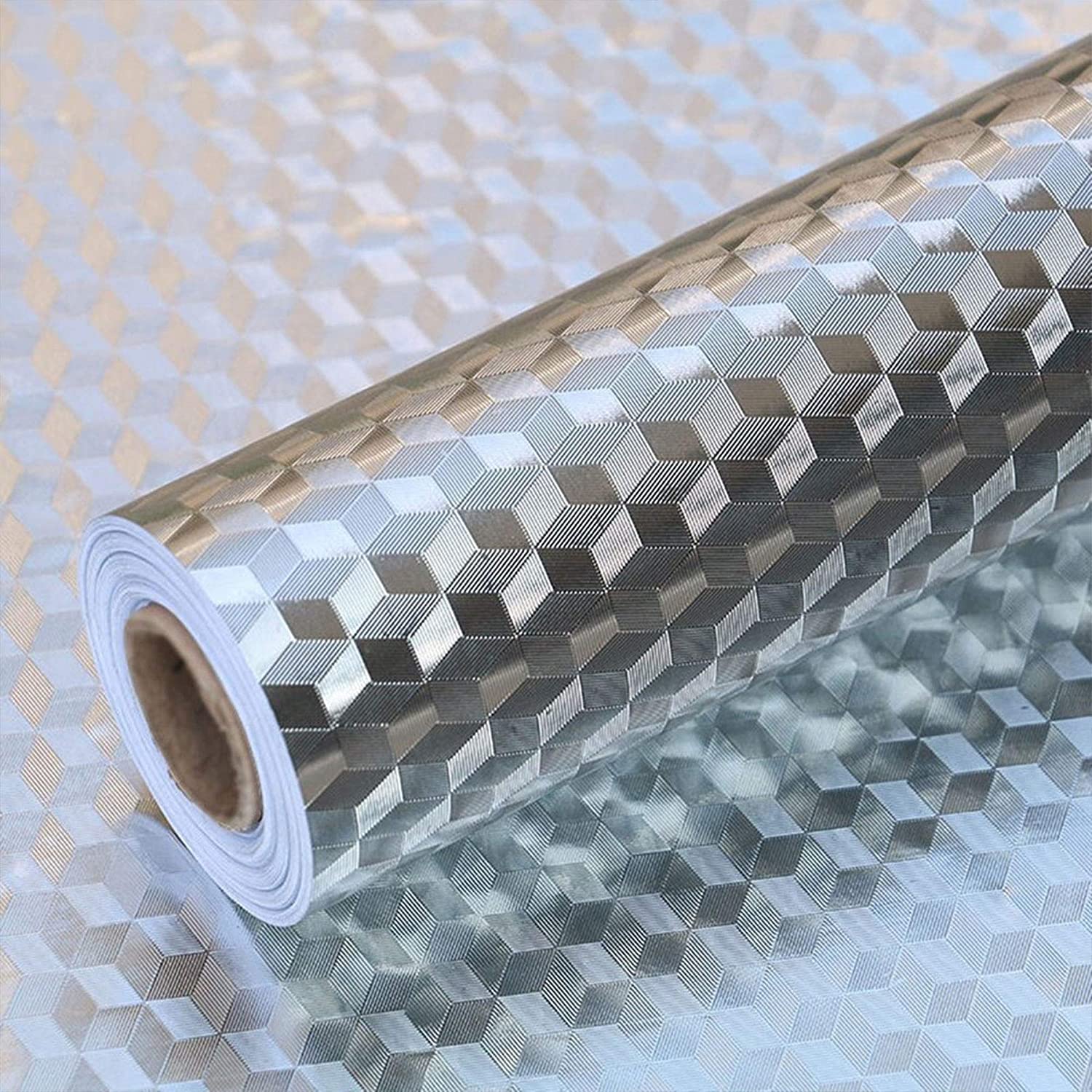 Hartie Adeziva Autocolanta pentru Mobilier, Vinil, 40×300cm, Argintiu ...