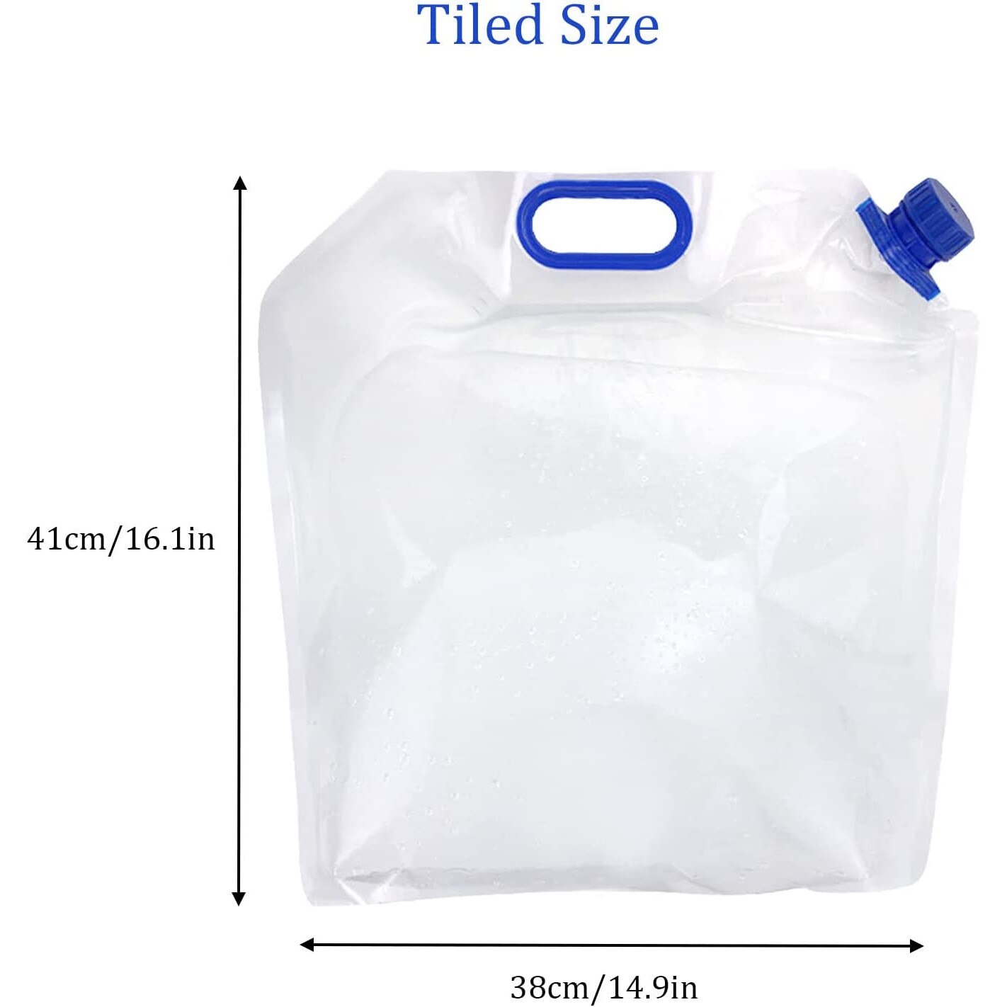 Recipient pliabil de apa potabila, Plastic, 10l, 2 buc, Transparent ...