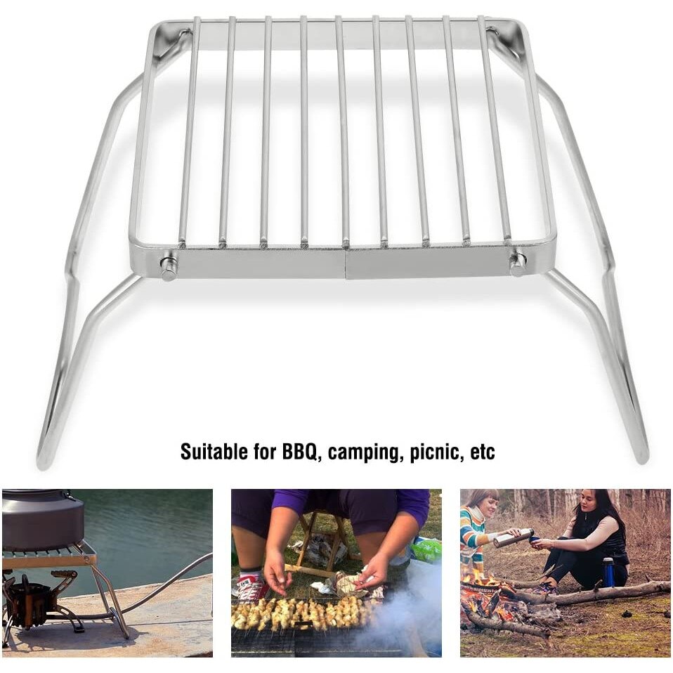 Gratar pliabil, Inox, 16 x 16 x 12 cm, Argintiu - eMAG.ro