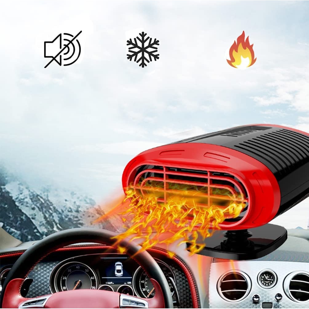 Incalzitor auto 2 in 1, Rotativ, 120 W, Negru/Rosu - eMAG.ro