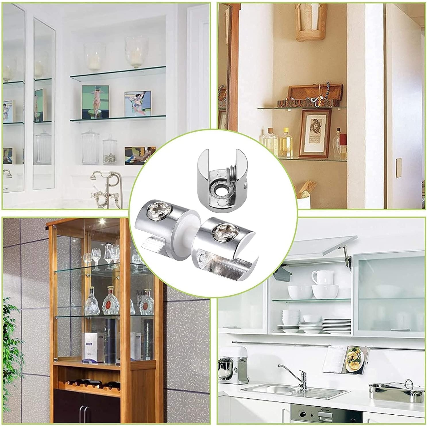 Set 6 cleme prindere, Metal, Cu accesorii, 10/12 mm, Argintiu - eMAG.ro