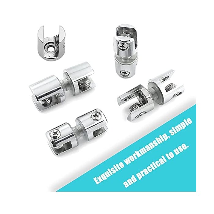 Set 6 cleme prindere, Metal, Cu accesorii, 10/12 mm, Argintiu - eMAG.ro