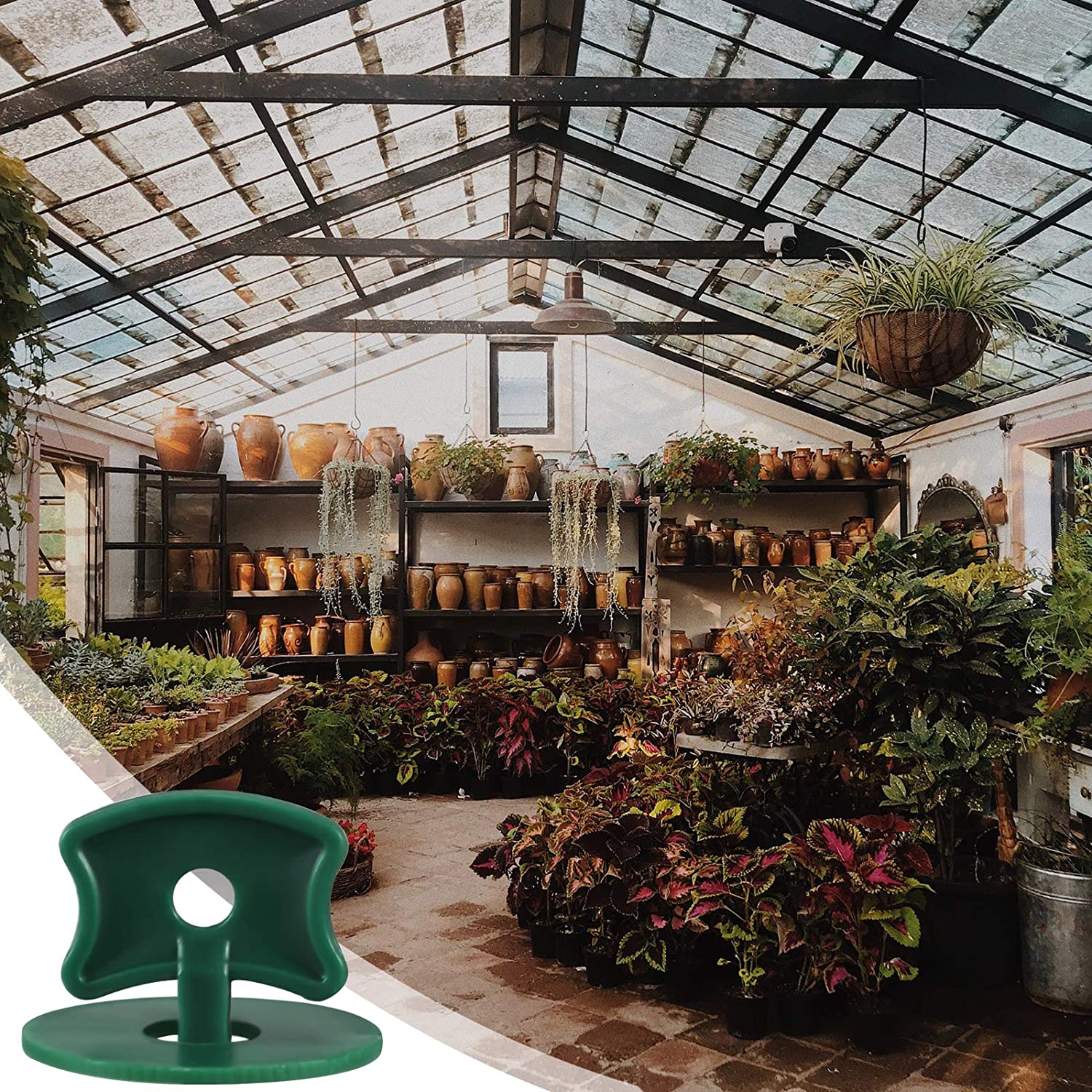 Set cleme/saibe fixare pentru solarii, Plastic, 200 piese, 2 x 2 cm ...