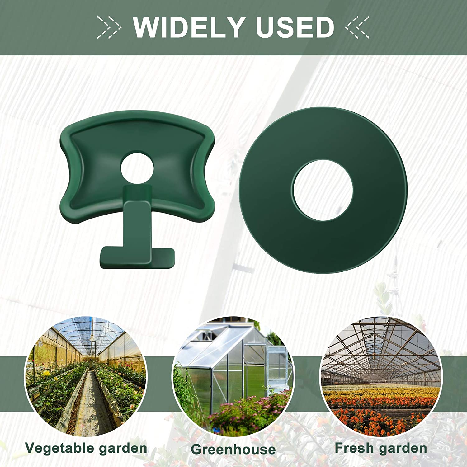 Set cleme/saibe fixare pentru solarii, Plastic, 200 piese, 2 x 2 cm ...