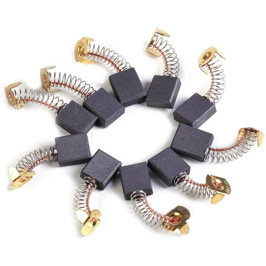 Set 20 perii motor electric, Carbon, 6.5 x 13.5 x 16 mm, Negru/Auriu ...