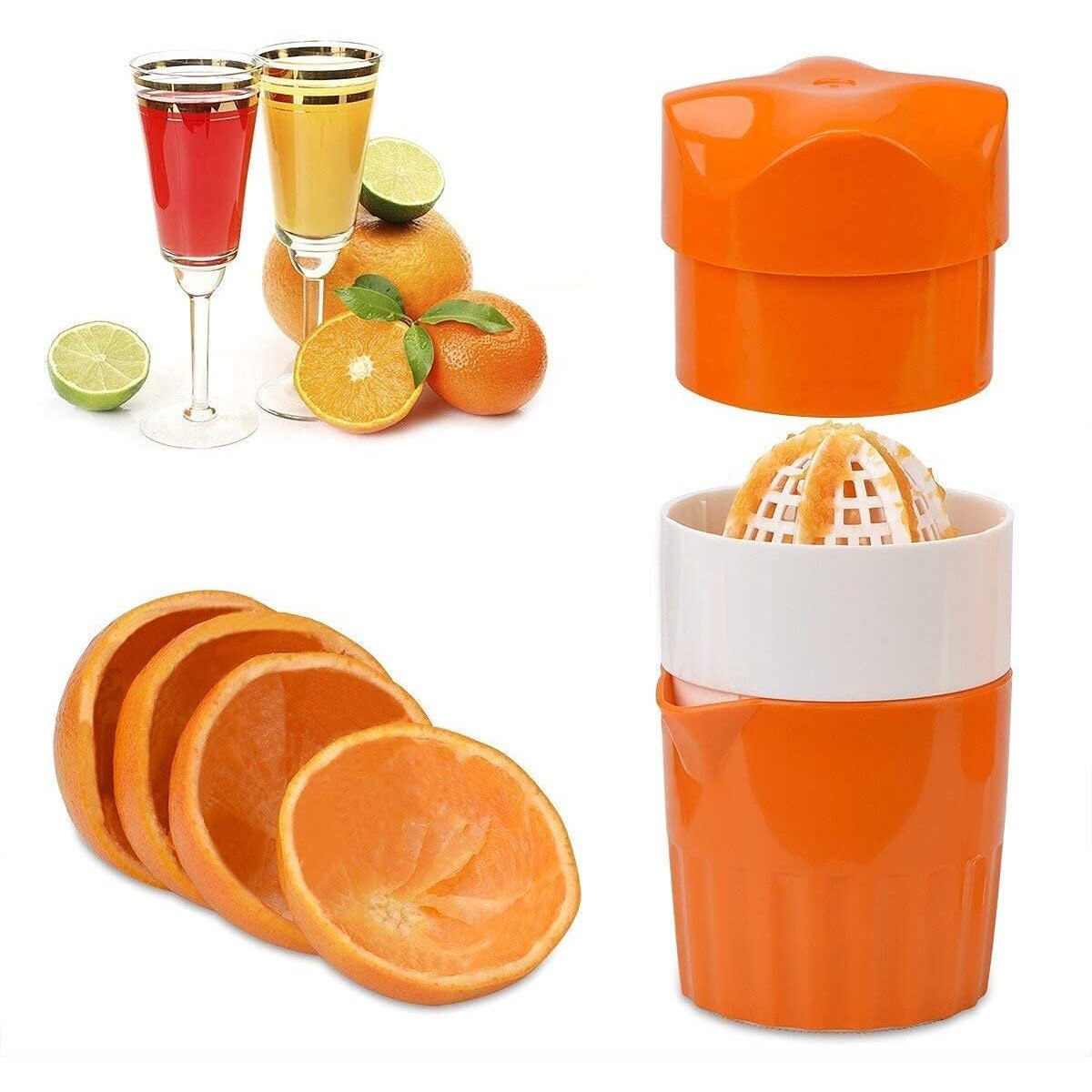 Storcator de fructe, Plastic, 500 ml, Portocaliu - eMAG.ro