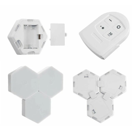 Set 3 lampi modulare Barste, control prin telecomanda, touch, reglaj ...