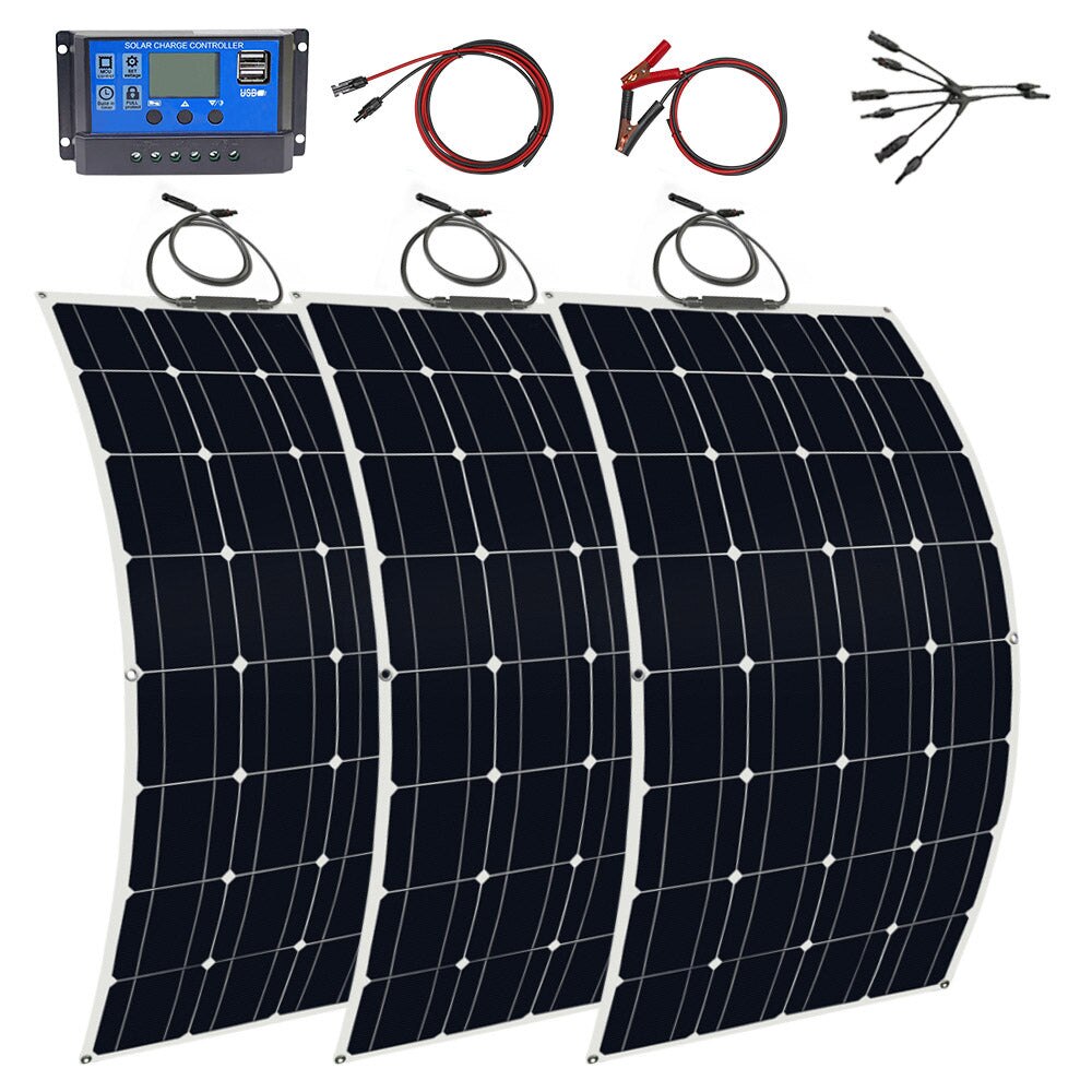 Kit 200W 100W Panou Solar Flexibil Usor Monocristalin 300W 12V 300w ...