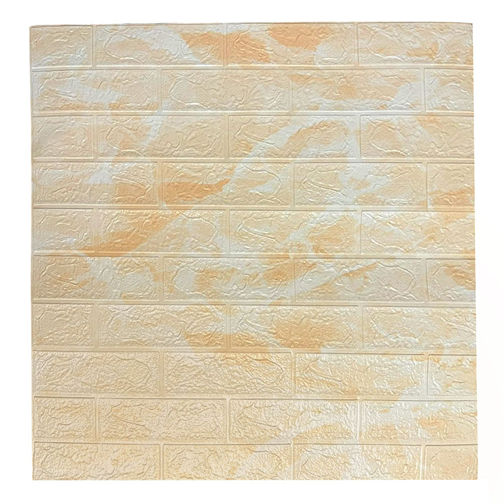Tapet 3D Autoadeziv SIKS, Model Caramida in Relief, Pastel Orange ...