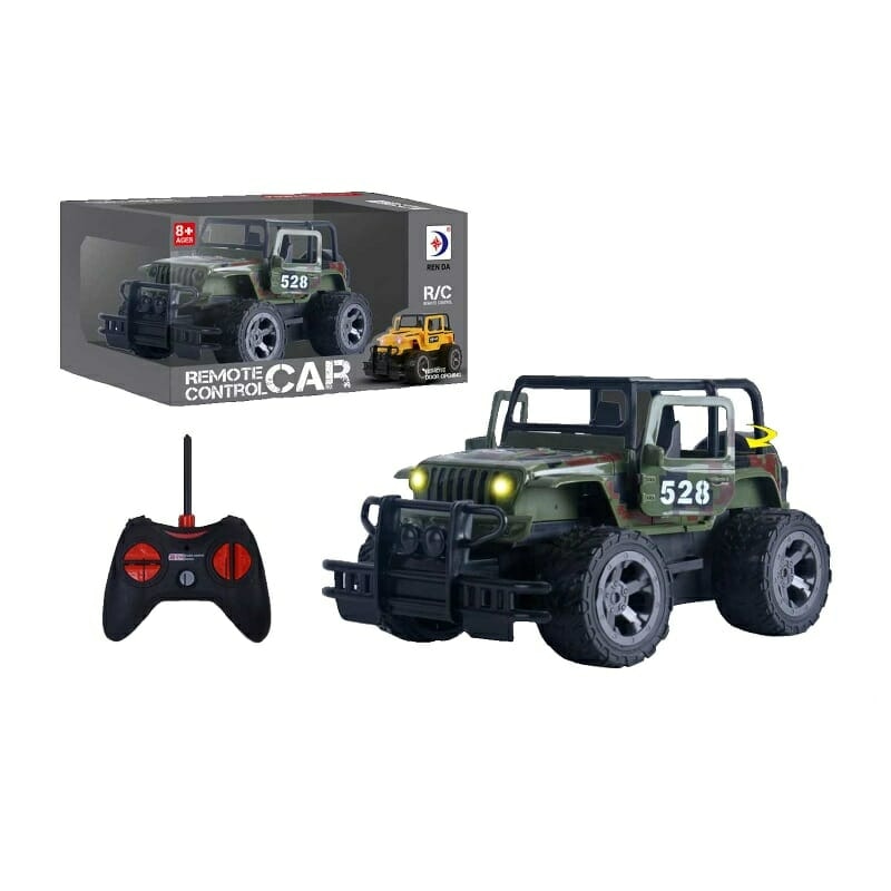 Masina Jeep cu telecomanda, 21x12x11 cm, Verde - eMAG.ro