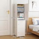 Dulap modular pentru haine, BADU, 4 rafturi, 39x37x147 cm, Alb - eMAG.ro