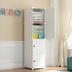 Dulap modular pentru haine, BADU, 4 rafturi, 39x37x147 cm, Alb - eMAG.ro