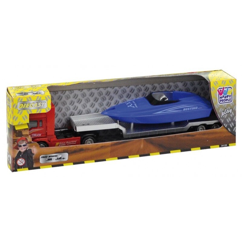 Camion LKW cu remorca si barca, Happy People - eMAG.ro