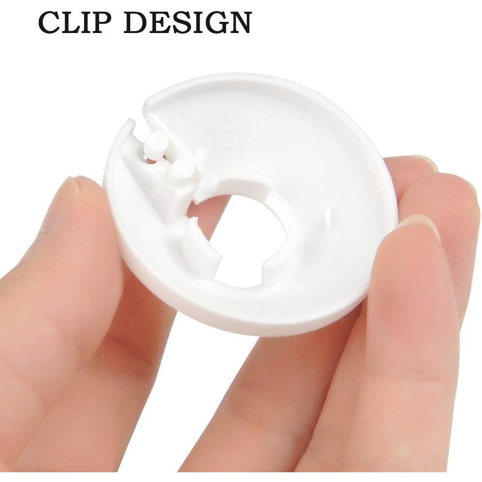 Set 20 cleme pentru tevi, Plastic, D12 mm, Alb - eMAG.ro