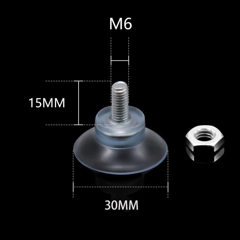 Set 12 ventuze, 30 mm, PVC, Transparent - eMAG.ro