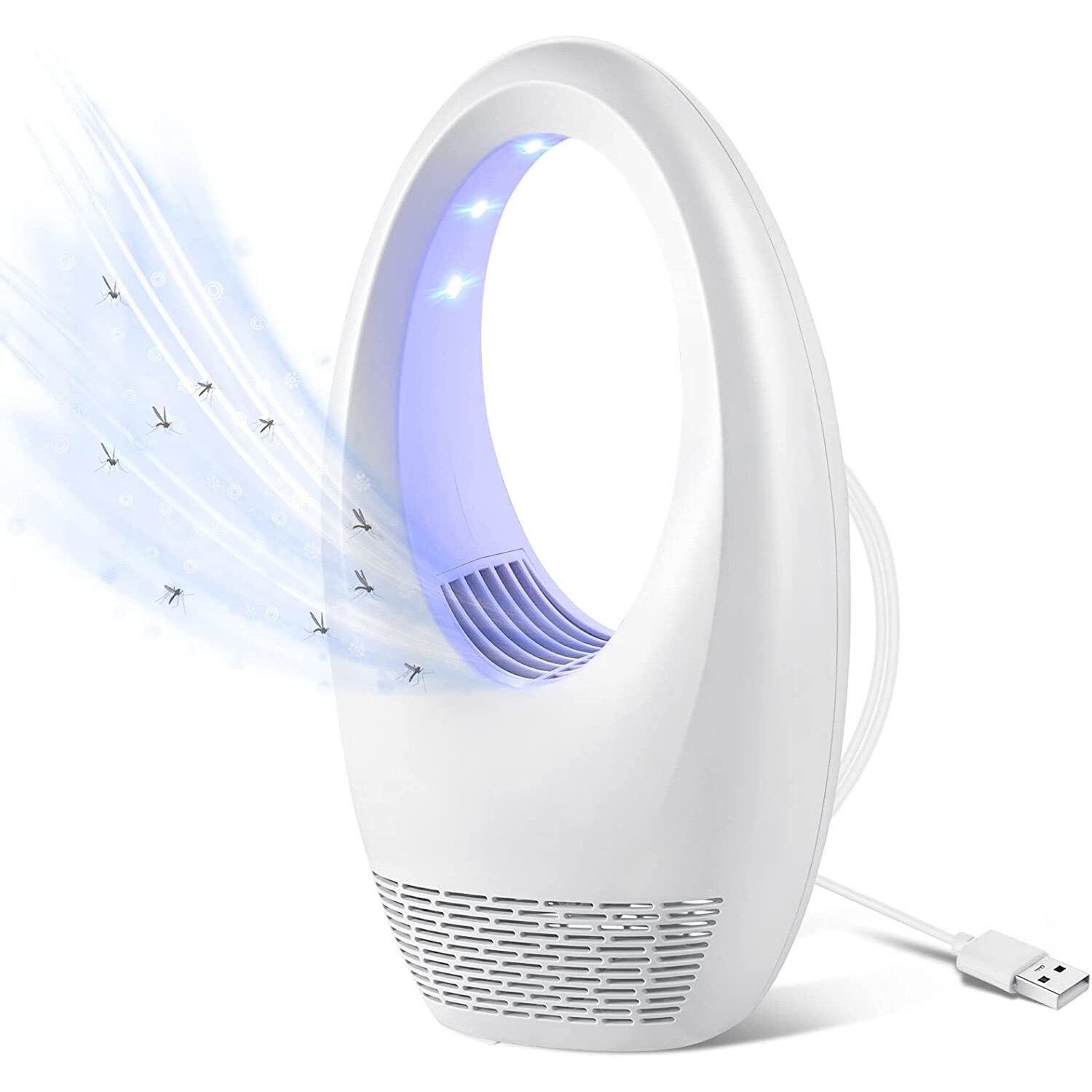 Aparat digital anti-tantari, Plastic, Lumina UV, Alb - eMAG.ro