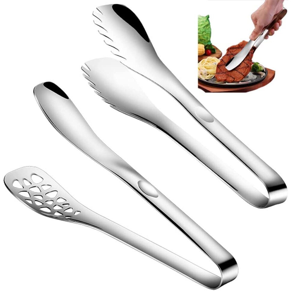 Set de 2 clesti pentru gratar, Inox, Argintiu - eMAG.ro