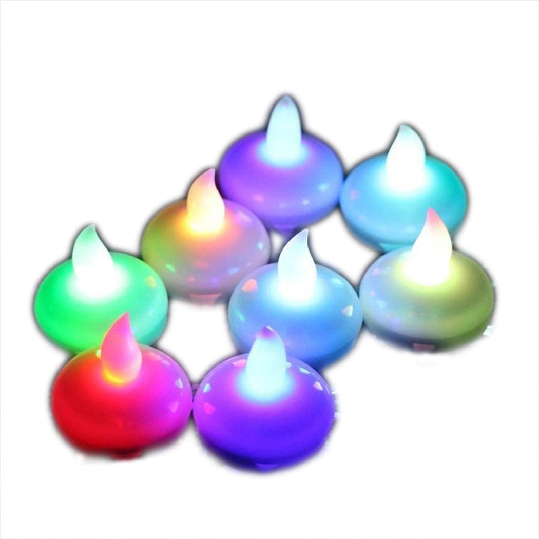 Set de 12 lumanari plutitoare LED fara flacara rezistenta la apa ...