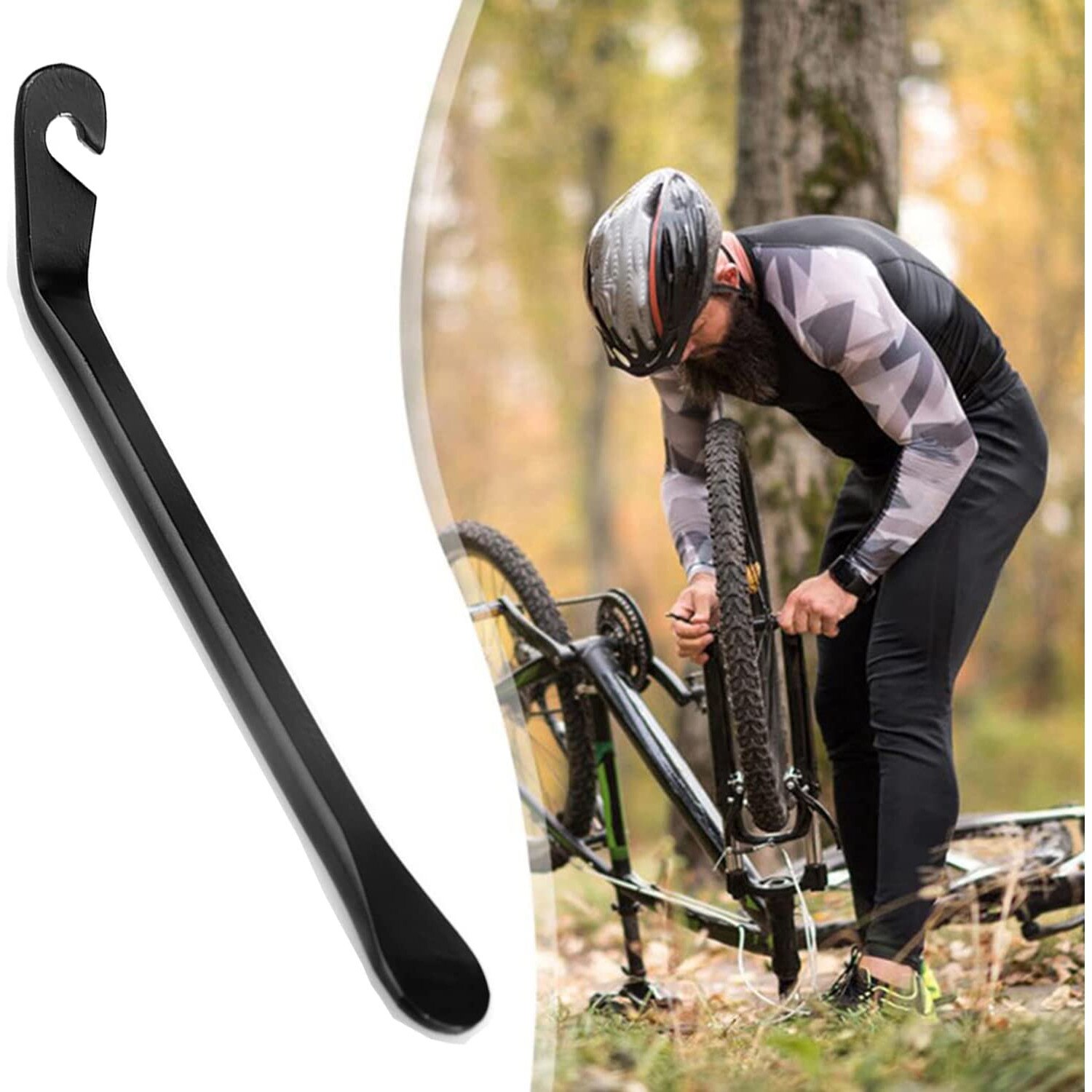 Set 3 leviere bicicleta, 12cm, Otel, Negru - eMAG.ro