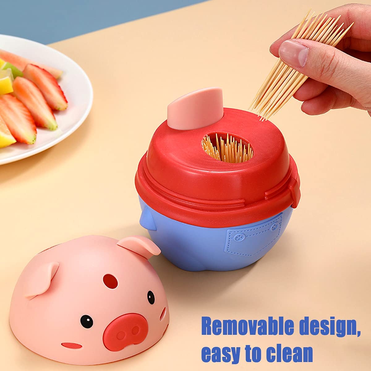 Suport pentru scobitori, Plastic, Multicolor - eMAG.ro