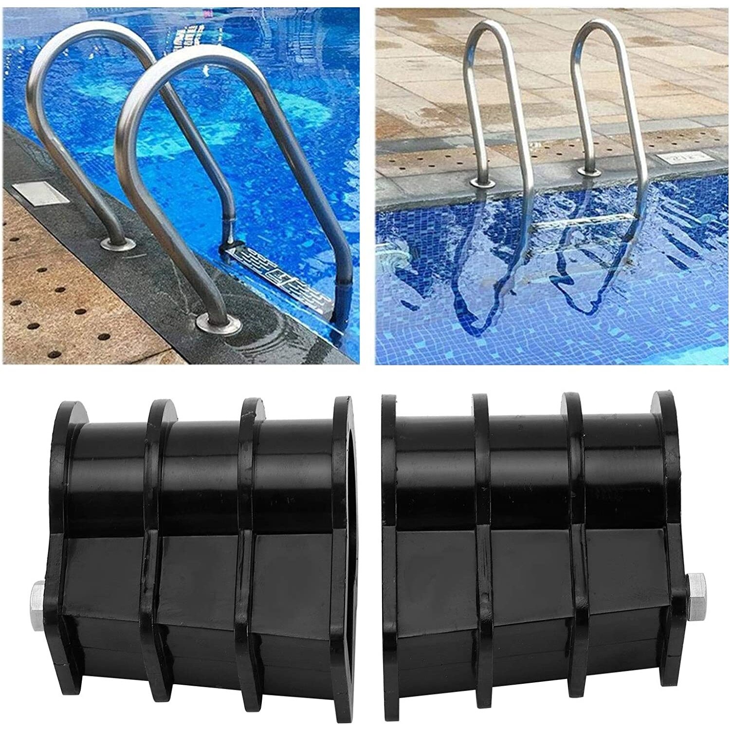 Set 2 cleme scara, ABS, Negru - eMAG.ro