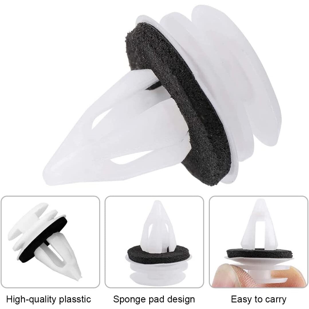 Set 50 agrafe de fixare pentru masina, Plastic, Alb - eMAG.ro