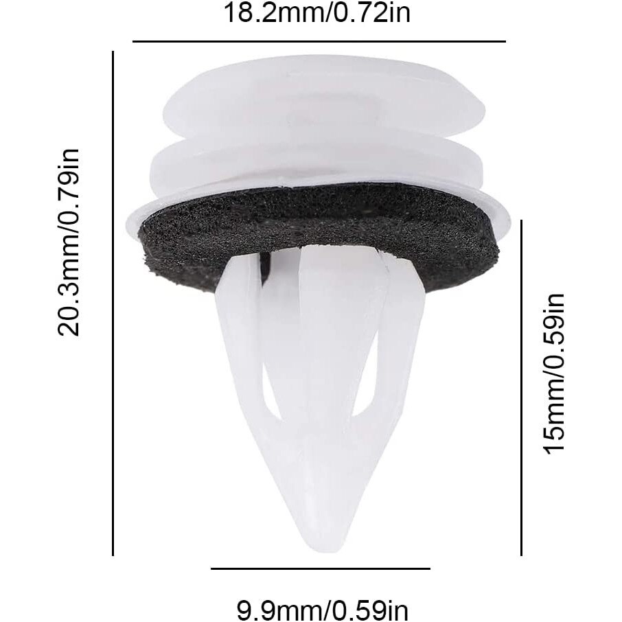 Set 50 agrafe de fixare pentru masina, Plastic, Alb - eMAG.ro