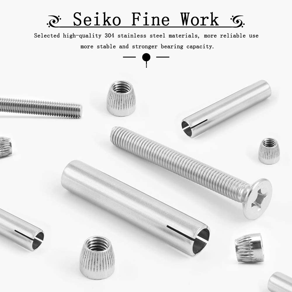 Set 6 dibluri expansiune cu surub, Otel inoxidabil, M10x80 mm, Tip ...