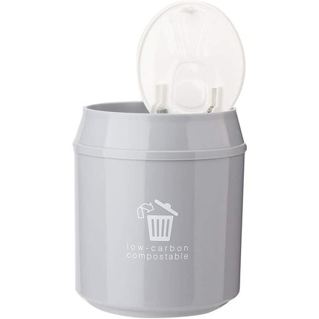 Mini cos de gunoi, PP, Diametru 14.5 cm, Gri - eMAG.ro