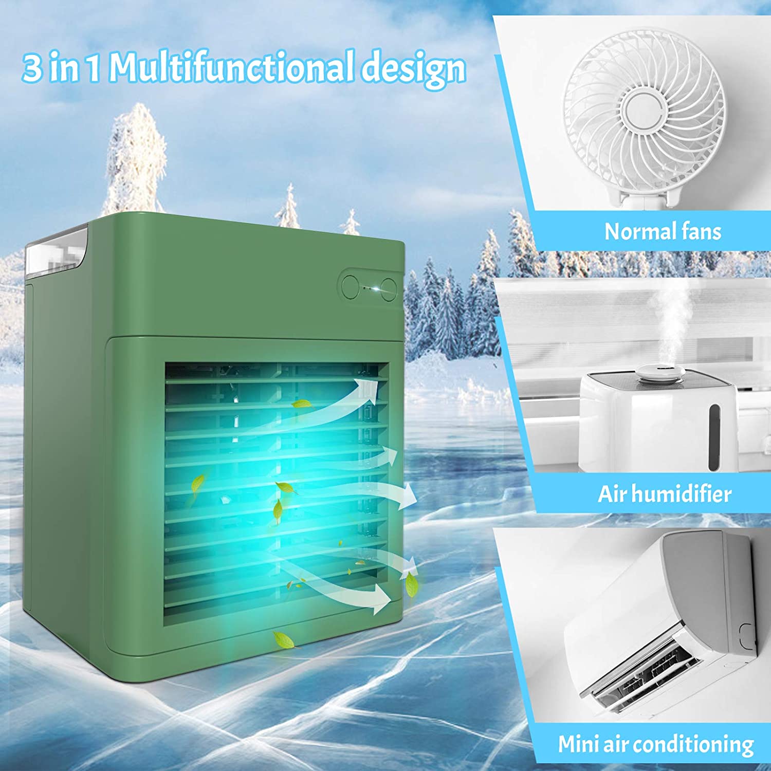 Mini racitor, 45 dB, 5W, 2000mA, Verde - eMAG.ro