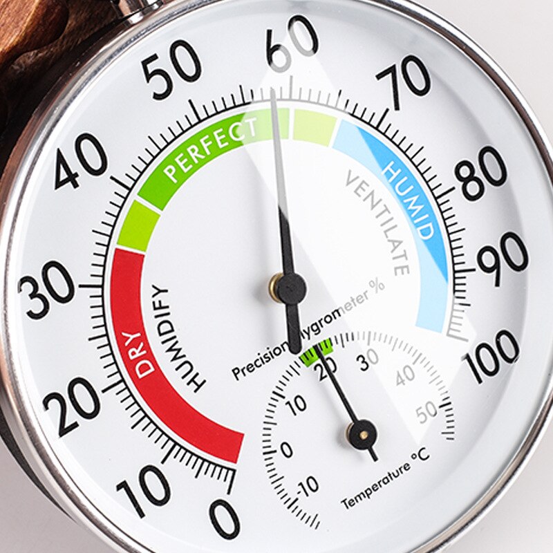 Hőmérő analóg higrométerrel, Alumínium, 10cm, Fehér - eMAG.hu