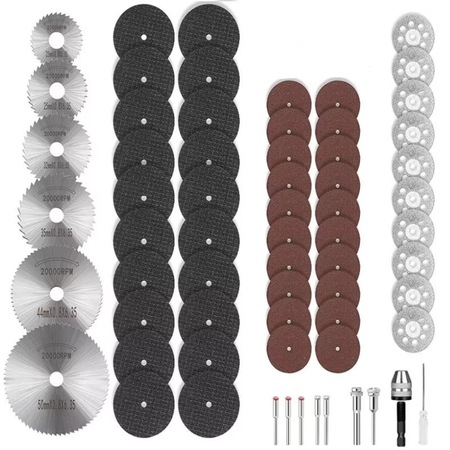 Kit taiere lemn/piatra/sticla/plastic, 66 buc, mini disc de taiere cu ...