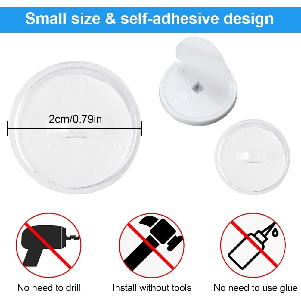 Set 50 carlige de tavan, Plastic, Adeziv, 2 cm, Transparent - eMAG.ro