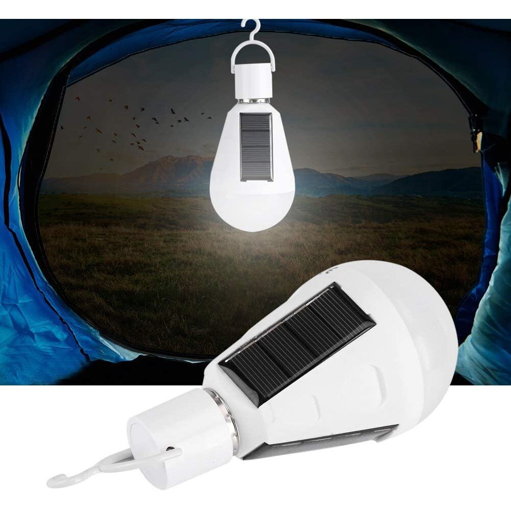 Bec solar cu 16 LED-uri, IP65, ABS, Alb - eMAG.ro