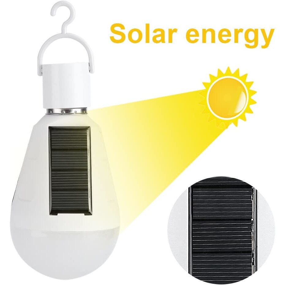 Bec solar cu 16 LED-uri, IP65, ABS, Alb - eMAG.ro