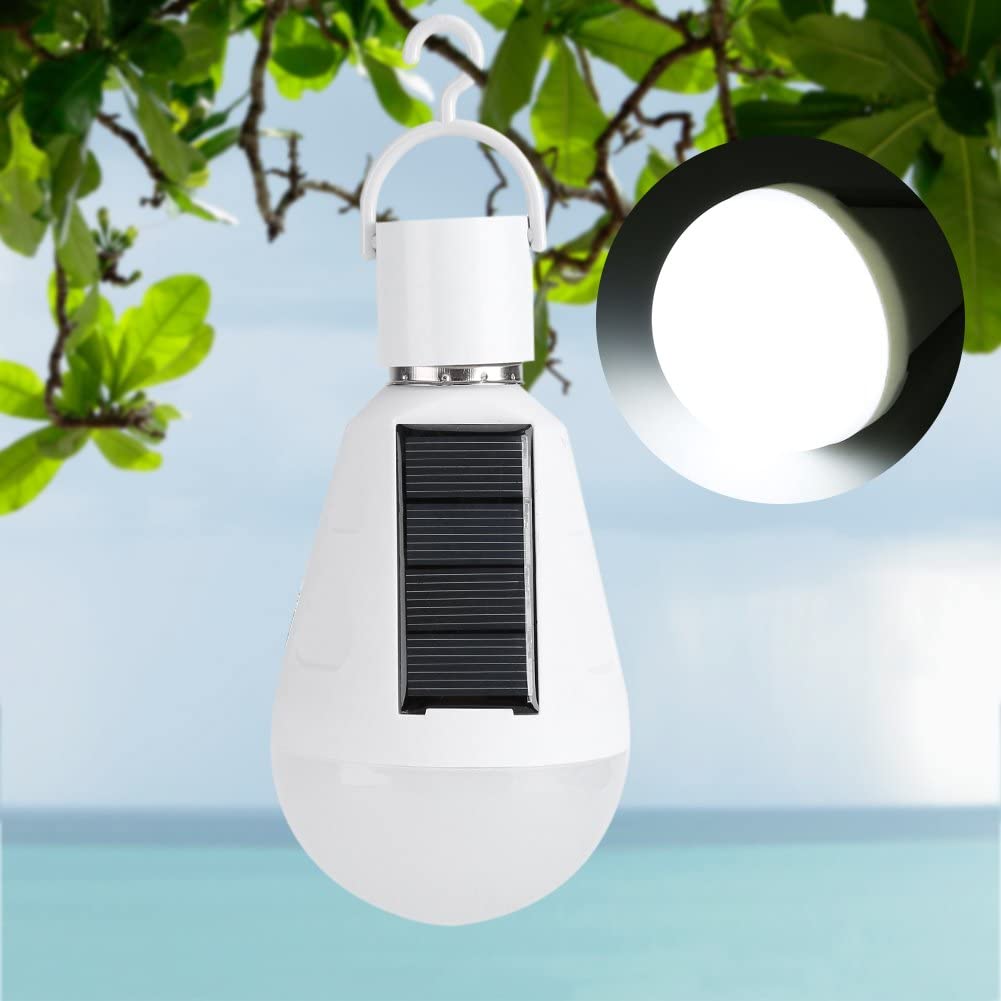 Bec solar cu 16 LED-uri, IP65, ABS, Alb - eMAG.ro